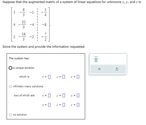 Suppose That The Augmented Matrix Of A System StudyX
