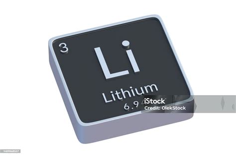 흰색 배경에 분리된 주기율표의 리튬 리튬 화학 원소 화학 원소의 금속 기호 3d 렌더링 리튬에 대한 스톡 사진 및 기타 이미지 리튬 흰색 배경 상징 Istock