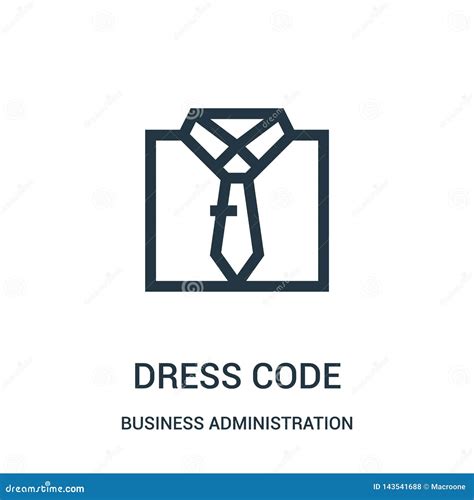 Dress Code Icon Vector From Business Administration Collection Thin Line Dress Code Outline