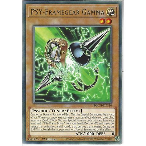 Yu Gi Oh Trading Card Game Toch En036 Psy Framegear Gamma 1st Edition Rare Card Trading