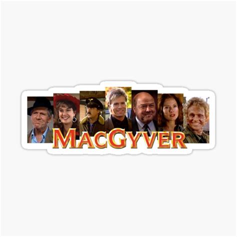Macgyver Characters Sticker By Macgyverology Redbubble