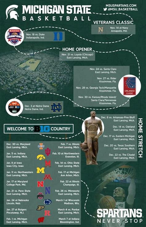 Msu Basketball Printable Schedule Plan Your Year Easily