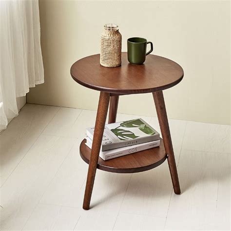 루나사이드테이블 사이드 테이블 원목테이블 카페 테이블