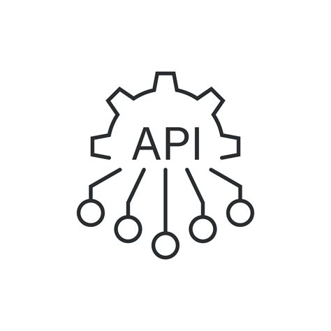 API Icon In Flat Style Software Integration Vector Illustration On Isolated Background