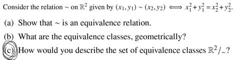 Solved Consider The Relation On R2 Given By Chegg Com
