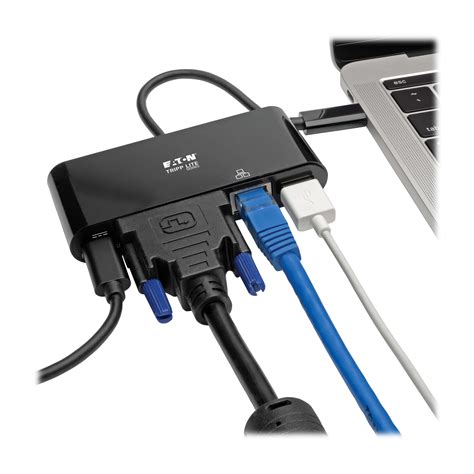 USB C To DVI Adapter USB A Hub Gigabit Ethernet Thunderbolt Eaton