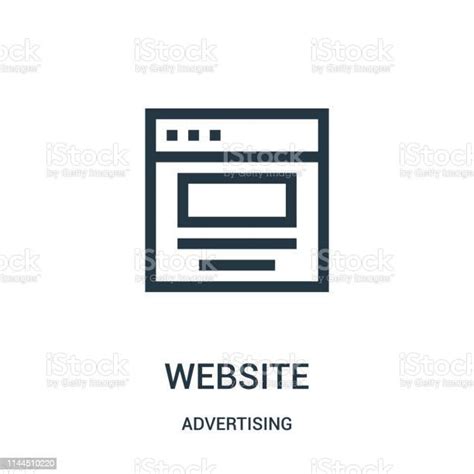 광고 컬렉션에서 웹 사이트 아이콘 벡터입니다 얇은 라인 웹사이트 개요 아이콘 벡터 일러스트 레이 션입니다 0명에 대한 스톡 벡터 아트 및 기타 이미지 Istock
