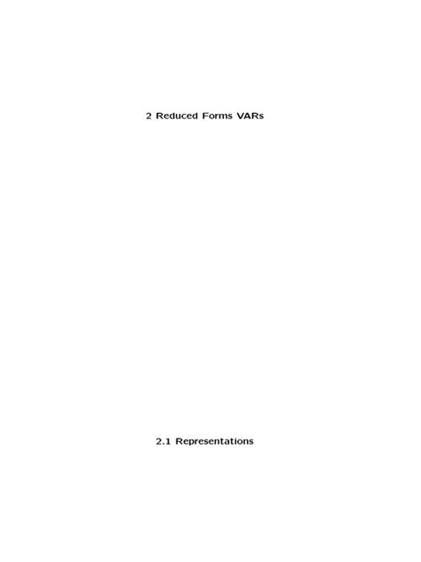 Lecture 2 M Pdf Vector Autoregression Eigenvalues And Eigenvectors