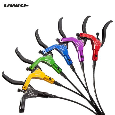 tanke 자전거 브레이크 레버 mtb 유압 디스크 브레이크 세트 160mm 로터 왼쪽 전면 800mm 오른쪽 후면 알루미늄