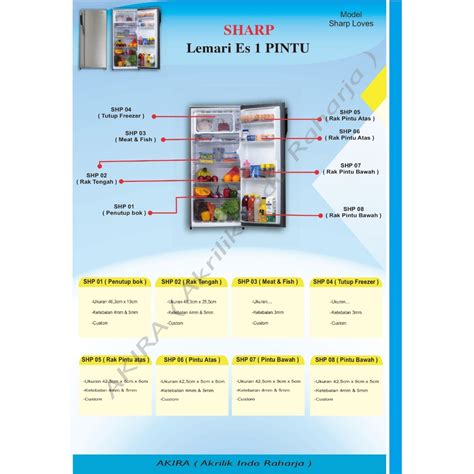 Jual Rak Kulkas Sharp 1 Pintu Model Lemon Loves Shopee Indonesia