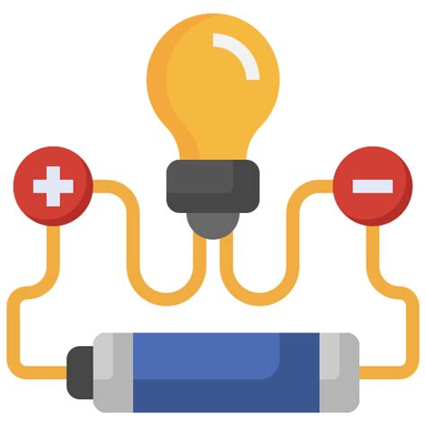 전기 회로 무료 과학 기술개 아이콘