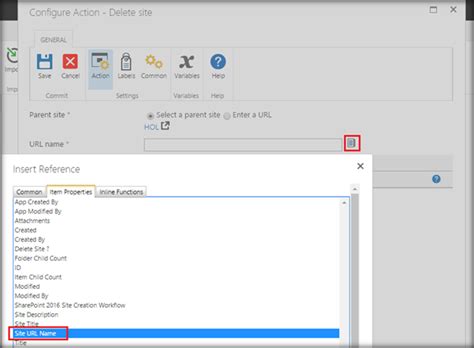 conditionally delete site in sharepoint 2016 using nintex workflow 2016