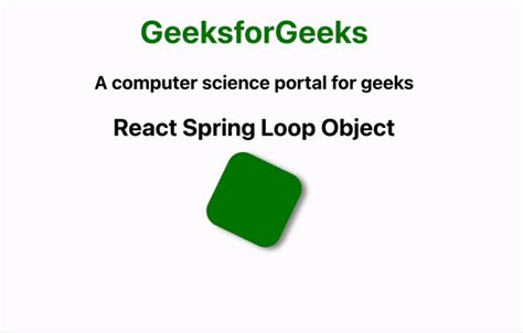 React Spring Loop Object Geeksforgeeks