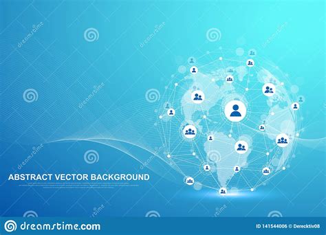 Global Structure Networking And Data Connection Concept Social Network Communication In The