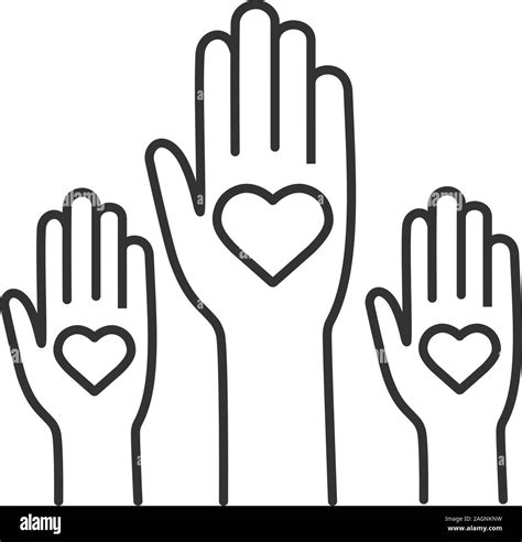 Unity In Diversity Linear Icon No To Racism Volunteers Thin Line