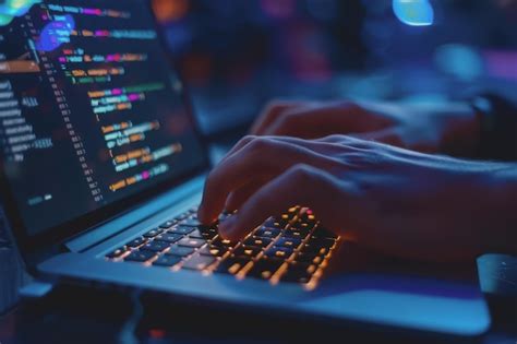 Premium Photo A Software Developer Writes Code To Develop Ai Software