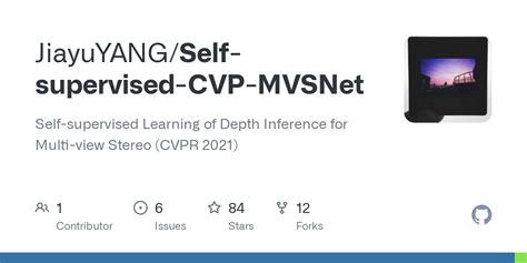 Github Jiayuyangself Supervised Cvp Mvsnet Self Supervised Learning