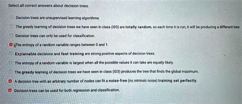 Solved Decision Trees Are Supervised Learning Algorithms The Greedy Learning Of Decision Trees