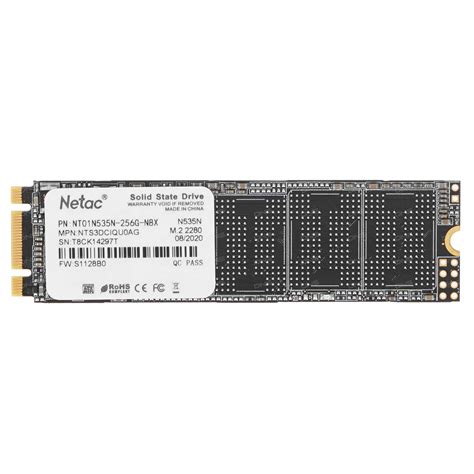 Твердотельный накопитель SSD 256 ГБ M.2 SATA Netac (NT01N535N-256G-N8X ...
