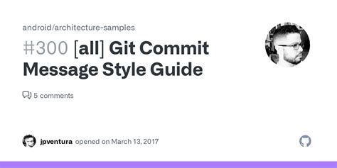 All Git Commit Message Style Guide Issue Android Architecture Samples GitHub
