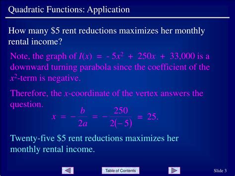 PPT Maximizing Rental Income With Quadratic Functions PowerPoint Presentation ID