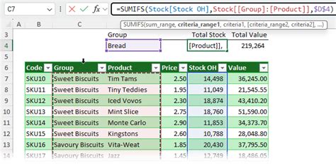 Excel Table Absolute Structured References • My Online Training Hub