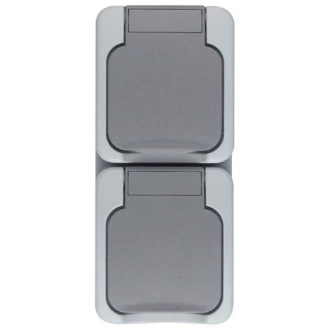 Double Socket Outlet Vertical Kahael Electrotechnic Supplies