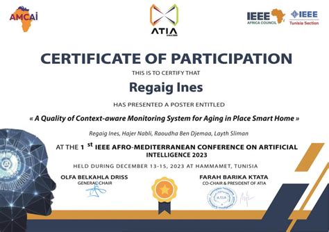 conference artificialintelligence atia ieeeamcai2023 ines regaig