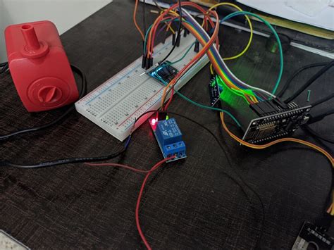 12v Dc Pump Connected To Relay On Nodemcu Esp8266 Running Non Stop