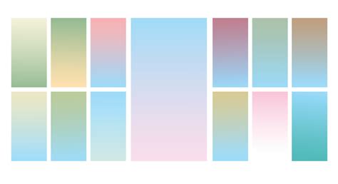 Set Of Pastel Gradient Background Soft Pastel Gradient Background