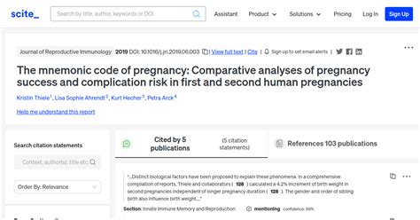 The Mnemonic Code Of Pregnancy Comparative Analyses Of Pregnancy