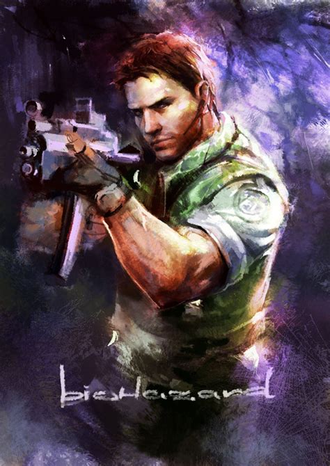 Chris Redfield Resident Evil Drawn By Richard Michaud Danbooru