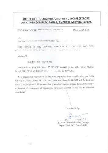 Air Cargo Customs First Time Export Certification Registration Service In Mumbai Id 2849389874591