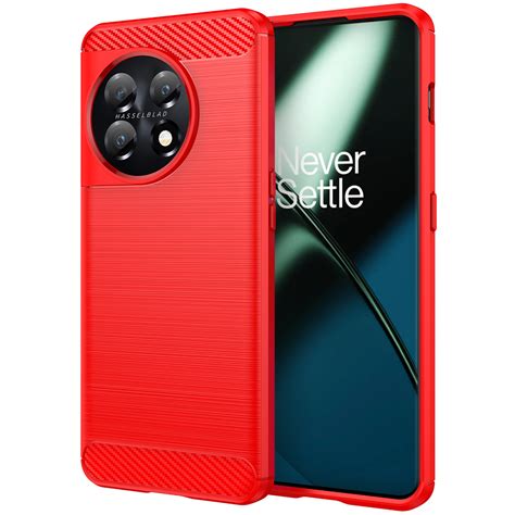Flexi Slim Carbon Fibre Case For Oneplus Red