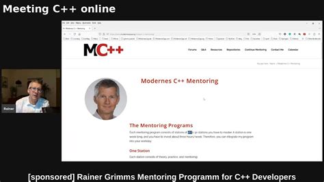 Rainer Grimms Mentoring Programm For C Developers Sponsored Youtube