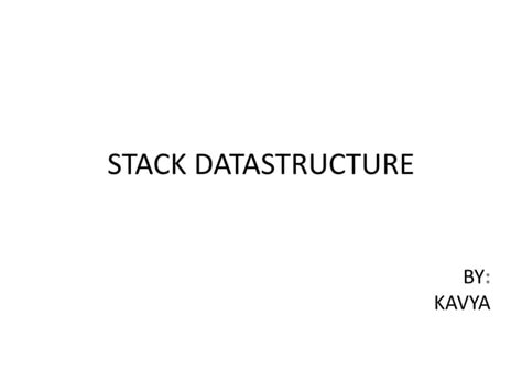 Introduction To Stack PPT