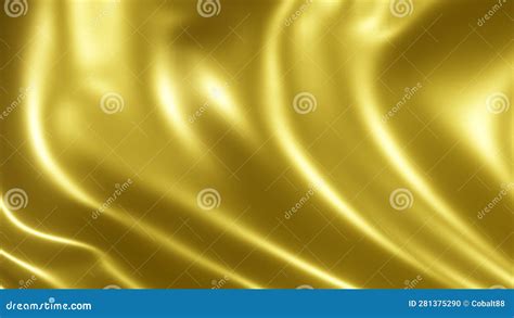 Gold Metal Texture With Waves Liquid Silver Metallic Silk Wavy Design Stock Illustration