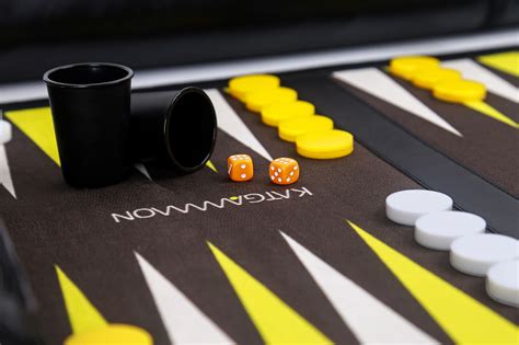 Roll Up Backgammon Travel Game Set Yellow Katgammon Backgammon Equipment