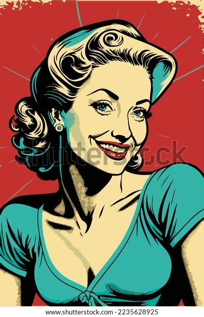 Pop Art Sexy Woman Smiling Retro Stock Vector Royalty Free 2235628925 Shutterstock