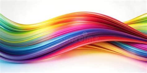 Colorful Abstract Wave Pattern On White Background Creative Ai Stock Illustration Illustration
