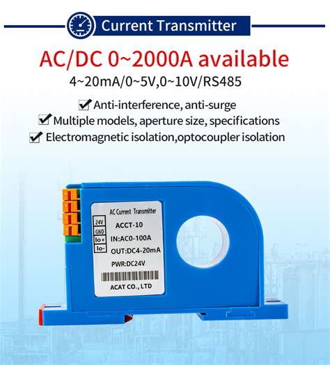 Hall Effect Current Transducer Ac 50 Amps Rs485 Output High Quality