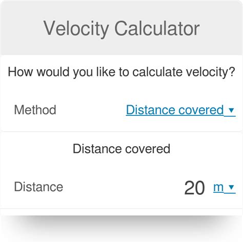 Speed And Velocity Formula
