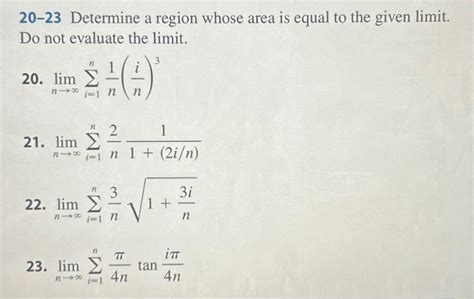 solved 20 23 determine a region whose area is equal to the