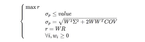 Python Maximizar Una Variable Con La Restricción De Una Volatilidad Fija Stack Overflow En