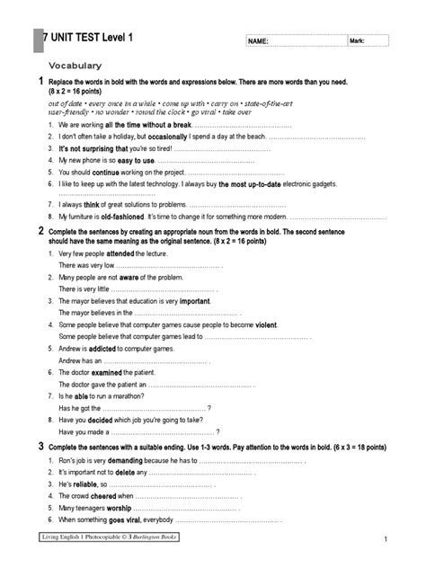 unit 7 self test download free pdf linguistics languages