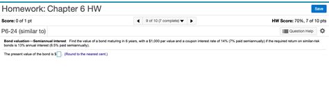 Solved Homework Chapter 6 Hw Save Score 0 Of 1 Pt 9 Of 10