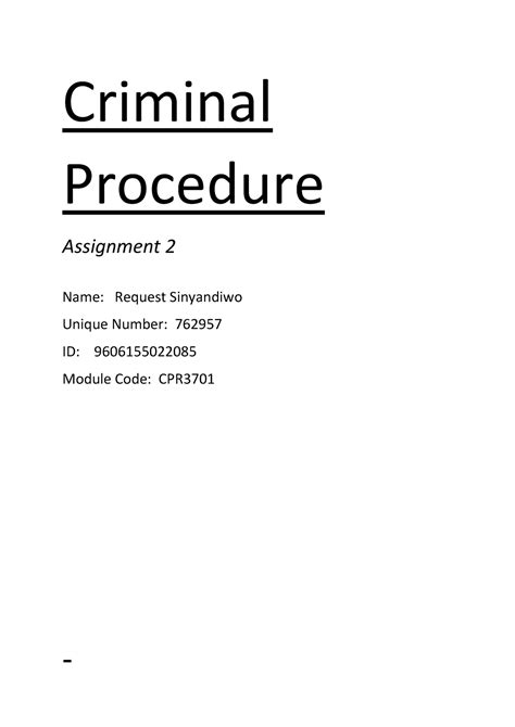 Criminal Procedure Assignment 2 Warning TT Undefined Function 32