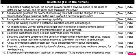 Solved Truefalse Fill In The Circles