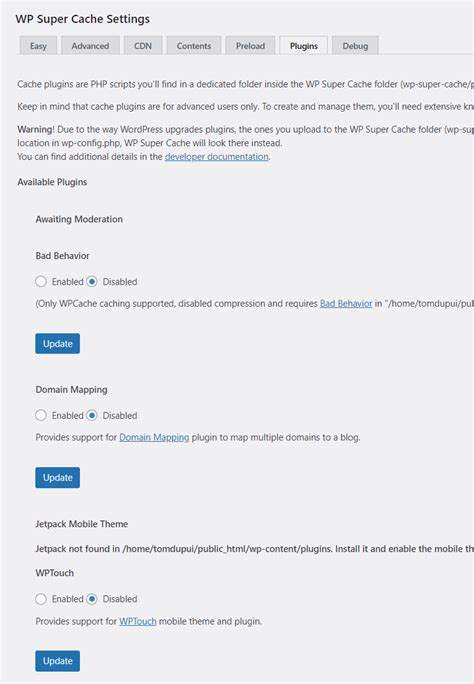 The Ideal Wp Super Cache Settings All Tabs