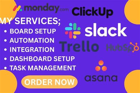 I Will Setup Automation Integration Monday Crm Clickup Asana Trello For